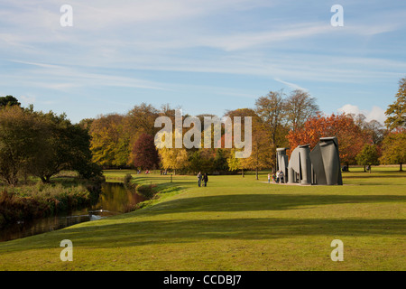 Promenade by Sir Anthony Caro at the Yorkshire Sculpture Park in West ...