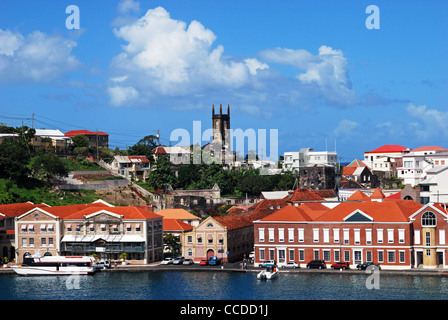 Waterfront of St. George's, Grenada, Windward Islands, West Indies ...