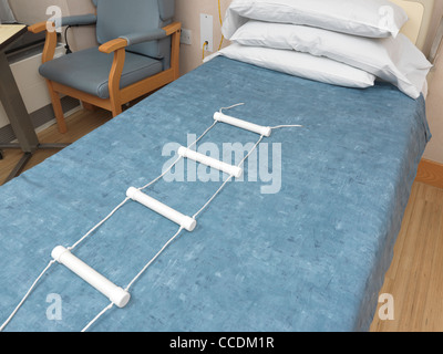 A Rope Ladder On A Hospital Bed Used by The Patient To Pull Themselves ...