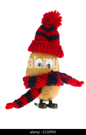 Two funny potato heads in winter outfit Stock Photo - Alamy