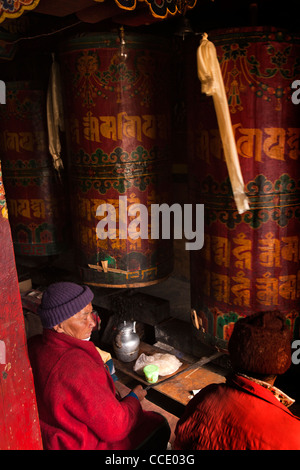 India, Arunachal Pradesh, Tawang, hilltop Buddhist Gompa, new Prayer ...