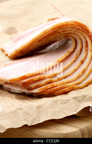 fresh bacon specially smoked and cured . very popular around the world ...