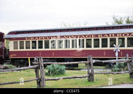 Vintage Grapevine train, Stockyards, Fort Worth, Texas, USA Stock Photo ...