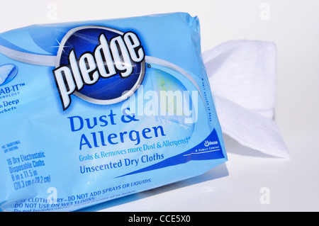 Pledge dusting cloths Stock Photo - Alamy
