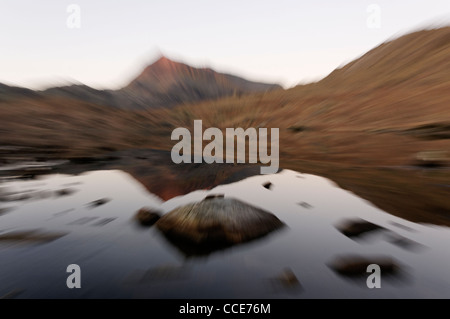 Sunrise hitting Crib Goch Snowdonia Stock Photo - Alamy