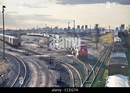 Symington Yard, CN Rail Yard, Winnipeg, Manitoba, Canada Stock Photo ...