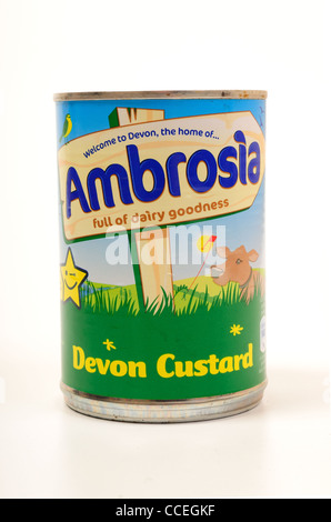 Can of Ambrosia Devon custard ready to cook Stock Photo - Alamy