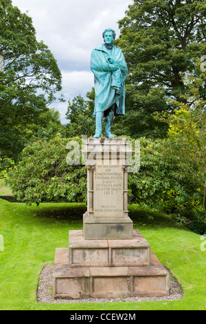 The statue of Onesiphorus Tyndall Bruce, philanthropist, with scenic ...