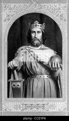 Charlemagne / Charles the Great, king of Franks, from the family of the ...