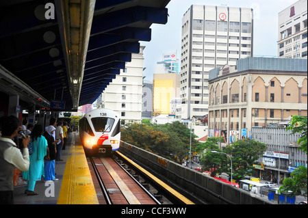 Light Rail or LRT commuter lines at Fort Snelling Station in St. Paul ...