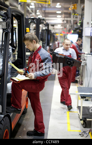 Linde headquarters of fork lift production in Aschaffenburg, Germany ...