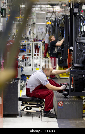 Linde headquarters of fork lift production in Aschaffenburg, Germany ...