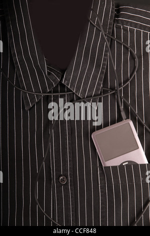 A corporate MP3 device in a shirts pocket Stock Photo - Alamy