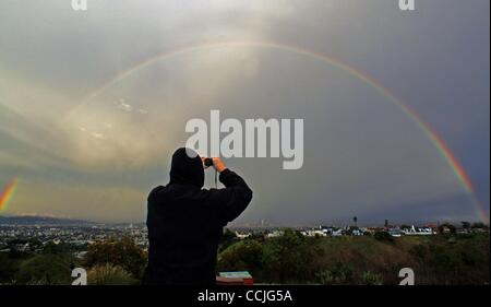 Dec 22, 2010 - Los Angeles, California, U.S. - A rainbow appears over ...