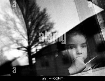 Apr. 22, 2003 - Arthur, Illinois, U.S. - MARY LOUISE HELMUTH looks over ...