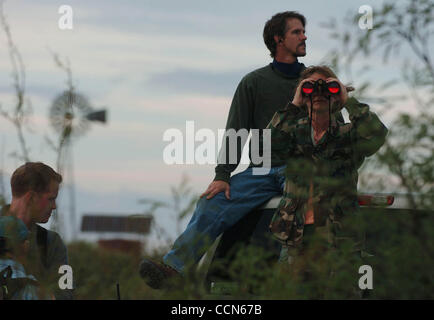 METRO - Chris Simcox, founder of Civil Homeland Defense, stands on a ...