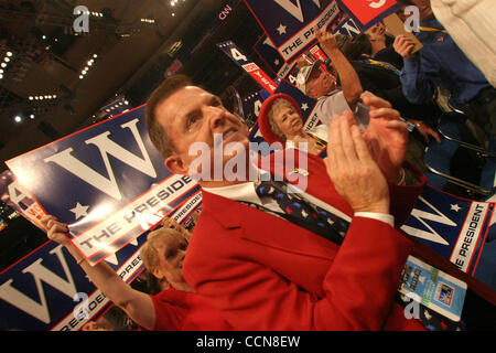 Sept 01, 2004; New York, NY, USA; Senator RICK SANTORUM at day three of ...
