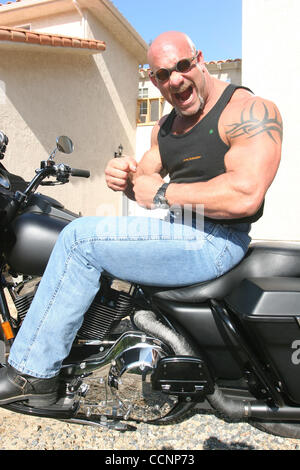 Nov 15, 2004; San Diego, CA, USA; BILL GOLDBERG with his motorcycle ...