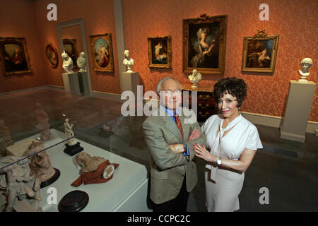 Lynda and Stewart Resnick in the new Lynda and Stewart Exhibition Pavilion at LACMA. (Photo by ...