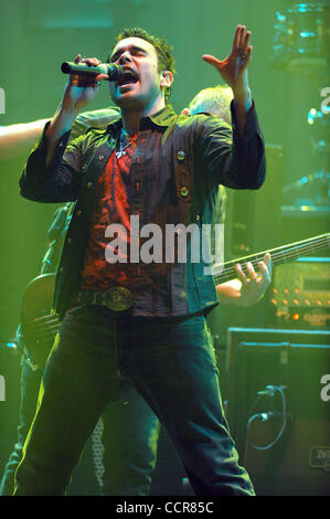 Singer Chris Taylor Brown of the band Trapt performs at Rock on the ...