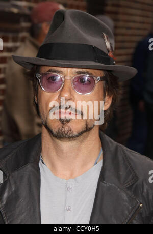Actor ROBERT DOWNEY JR. at his appearance on 'The Late Show with David ...