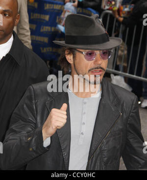 Actor ROBERT DOWNEY JR. at his appearance on 'The Late Show with David ...