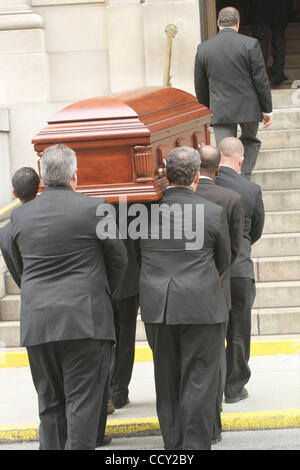 Pallbearers carry the casket of legendary jazz singer and actress LENA ...