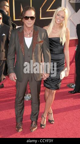 Mickey Rourke and Anastasia Makarenko at the "Iron Man 2" World ...