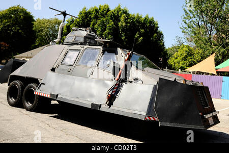 Sean Casey and the Tornado Intercept Vehicle 2 sits alongside a road ...