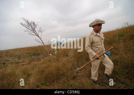 UXO Laos bomb disposal personnel using an Ebinger UPEX 740M metal ...