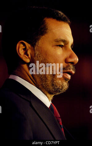 Lt. Governor David Paterson speaks with a painting of Theodore ...