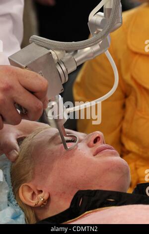 Apr 14, 2011 - Moscow, Russia - Face cosmetology at the Intercharm 2011 ...