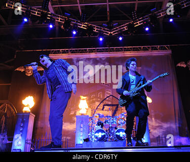 M. Shadows of the band Avenged Sevenfold performs in concert as the ...