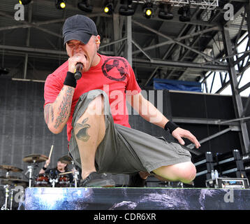 Singer Philip Labonte of the band All That Remains performs at Rock on ...