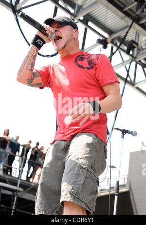 Singer Philip Labonte of the band All That Remains performs at Rock on ...
