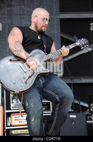 Jason Null of Saving Abel performs during the Rock On The Range ...