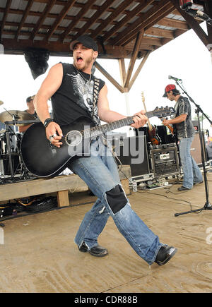 Country music artist Brantley Gilbert gestures prior to a NASCAR Cup ...