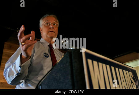 Republican gubernatorial candidate DAVID L. WILLIAMS stands by an "Exit ...