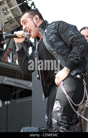 Rich Luzzi of Rev Theory performs during the Rock On The Range festival ...