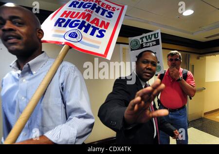 Transit Workers Union Local 100 President Roger Toussaint arrives to ...