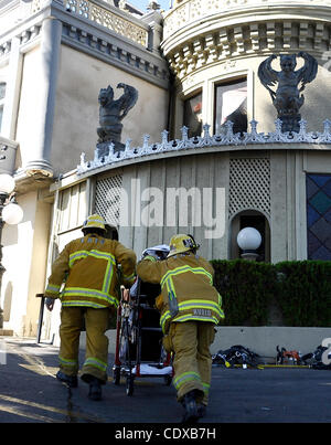 OCT 31,2011 - HOLLYWOOD, California, USA. Los Angeles city firefighters ...
