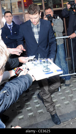 Justin Timberlake outside the BBC Radio 1 studios Featuring: Justin ...