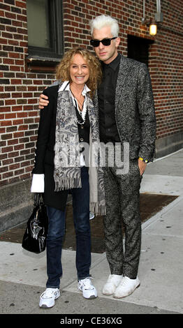 Mark Ronson and his mother Ann Dexter-Jones outside The Ed Sullivan ...