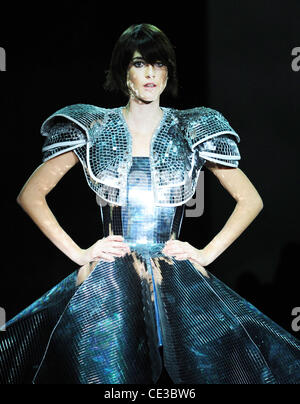 Tiffany Pisani, top model winner, on stage at Britain's Next Top Model ...