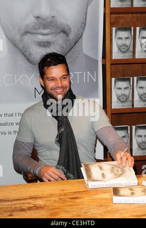 Ricky Martin Ricky Martin signs copies of his new autobiography "Me" at ...