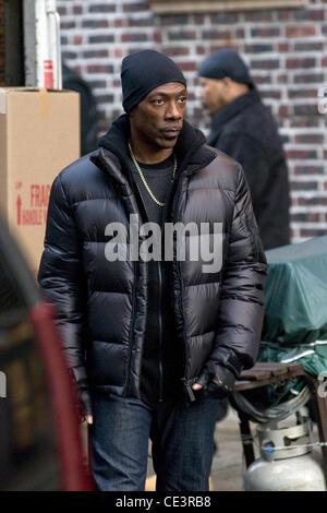 Eddie Murphy on the set of 'Tower Heist' filming in Queens New York ...