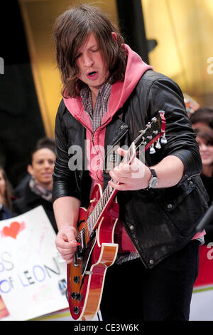 Matthew Followill Kings of Leon performing live at Rockefeller Center ...