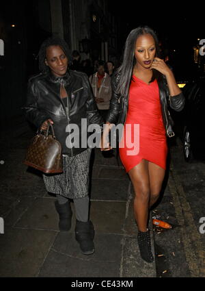Melissa Bell and Alexandra Burke Alexandra Burke leaving Nobu Berkeley ...