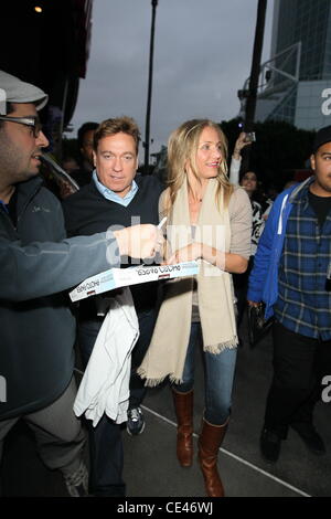 Cameron Diaz Celebrities arrive for the LA Lakers vs. Miami Heat ...