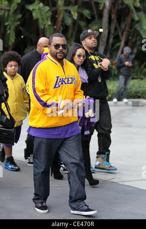 Ice Cube and family Celebrities arrive for the LA Lakers vs. Miami Heat ...